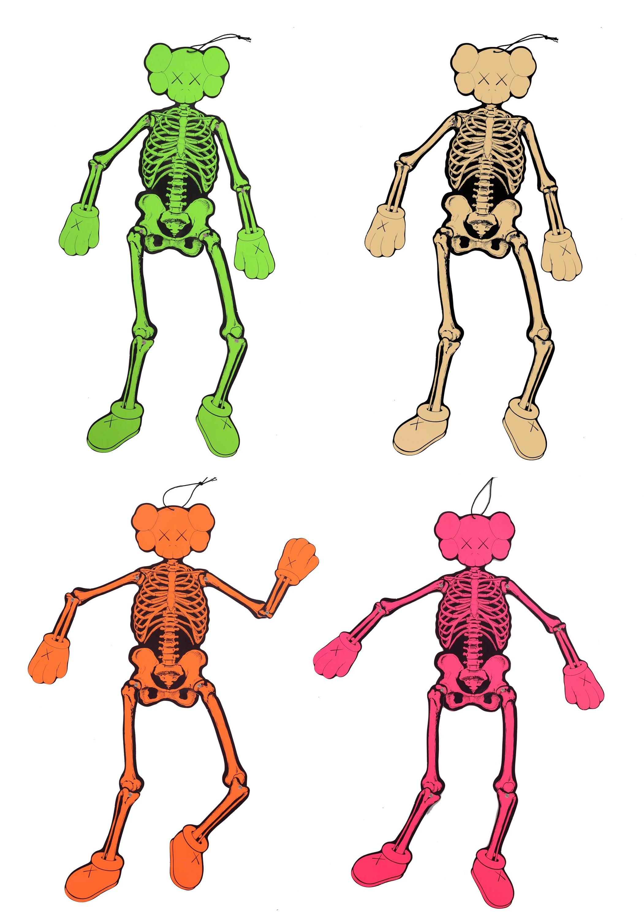 KAWS - KAWS Skeleton set of 4 works (KAWS companion skeleton) at ...