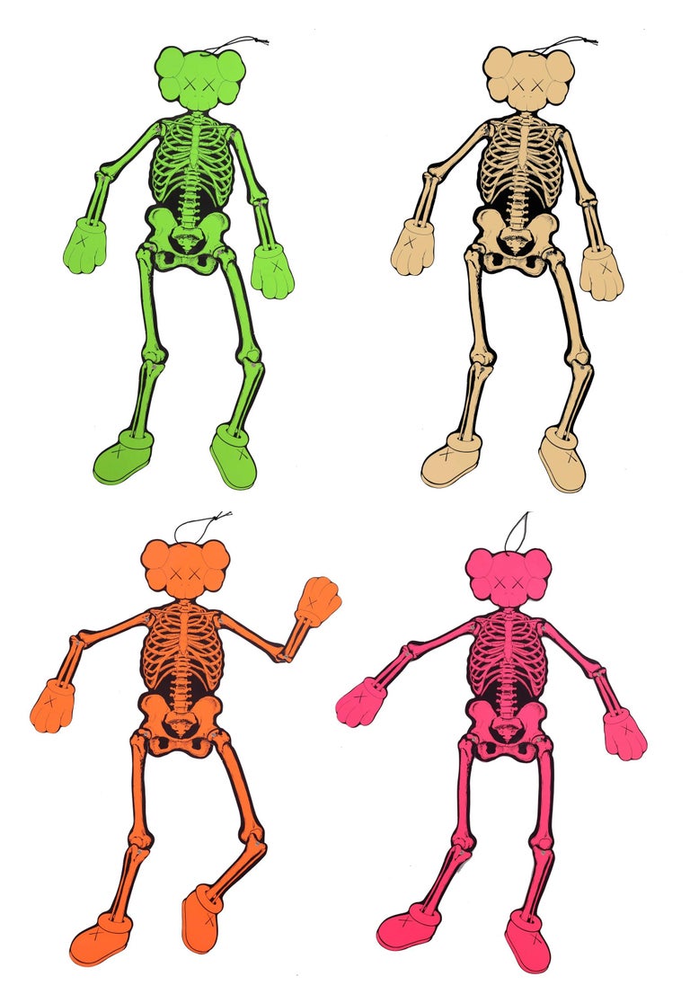 KAWS - KAWS Skeleton set of 4 works (KAWS companion skeleton) For Sale ...