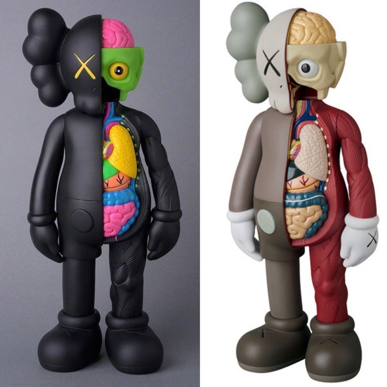 KAWS - KAWS Flayed Companions 2016: set of 2 (KAWS brown black flayed ...