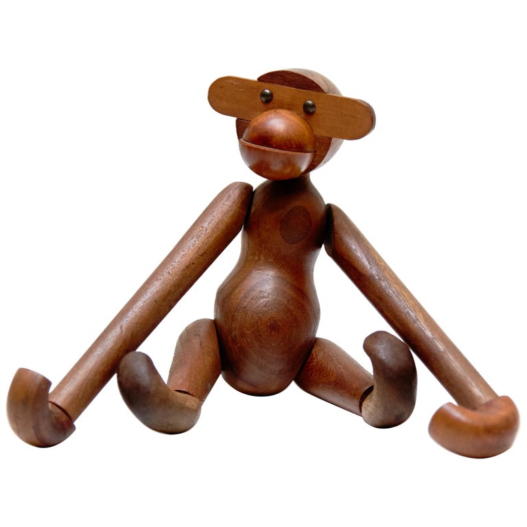 Kay Bojensen Denmark Early Edition Teak Wood Monkey, circa 1960 at 1stDibs