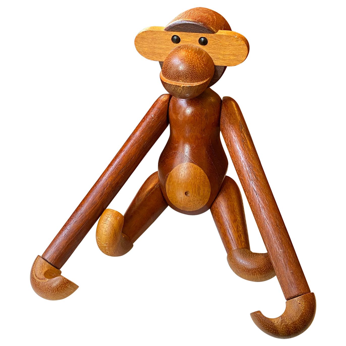 Kay Bojesen Articulated Teak Monkey at 1stDibs