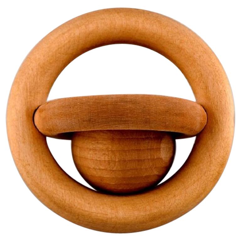 Kay Bojesen, Denmark, Baby Rattle in Beech, Late 20th Century at 1stDibs
