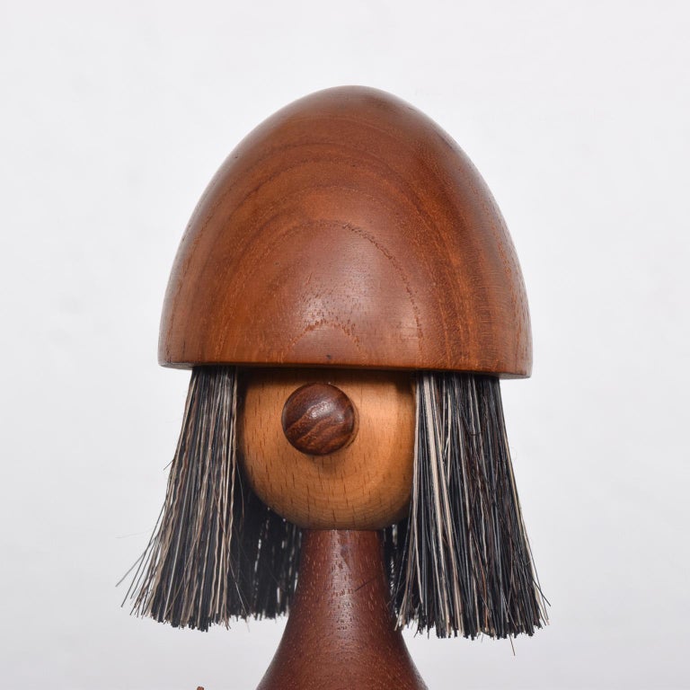 Kay Bojesen Laurids Lønborg, Teakwood Viking Toy Doll Lint Brush ...