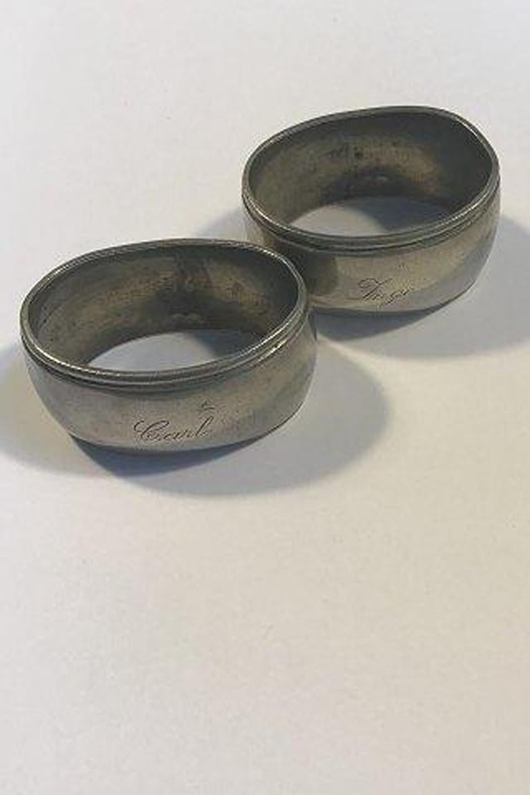 Kay Bojesen Pewter Napkinrings No 125 For Sale at 1stDibs
