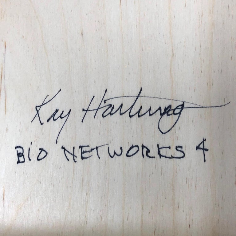 Kay Hartung - "Bio Networks 4", encaustic, pastel, abstract ...