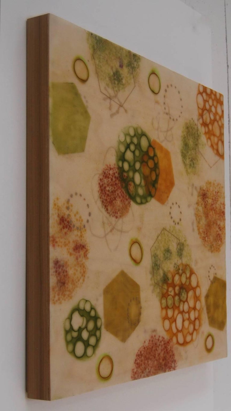 Kay Hartung - "Bio System 1", abstract, mixed media, encaustic, pastel ...