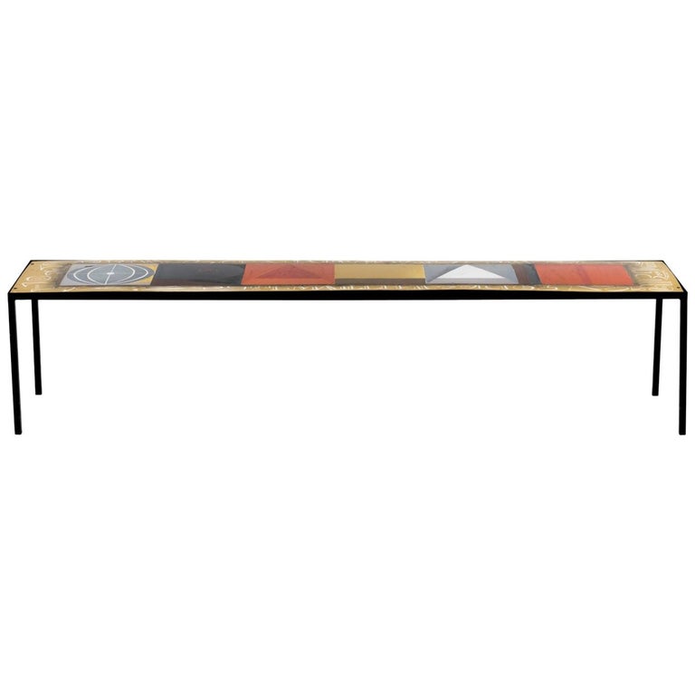 Kay Whitcomb, Coffee Table in Enameled Metal, 1970 at 1stDibs