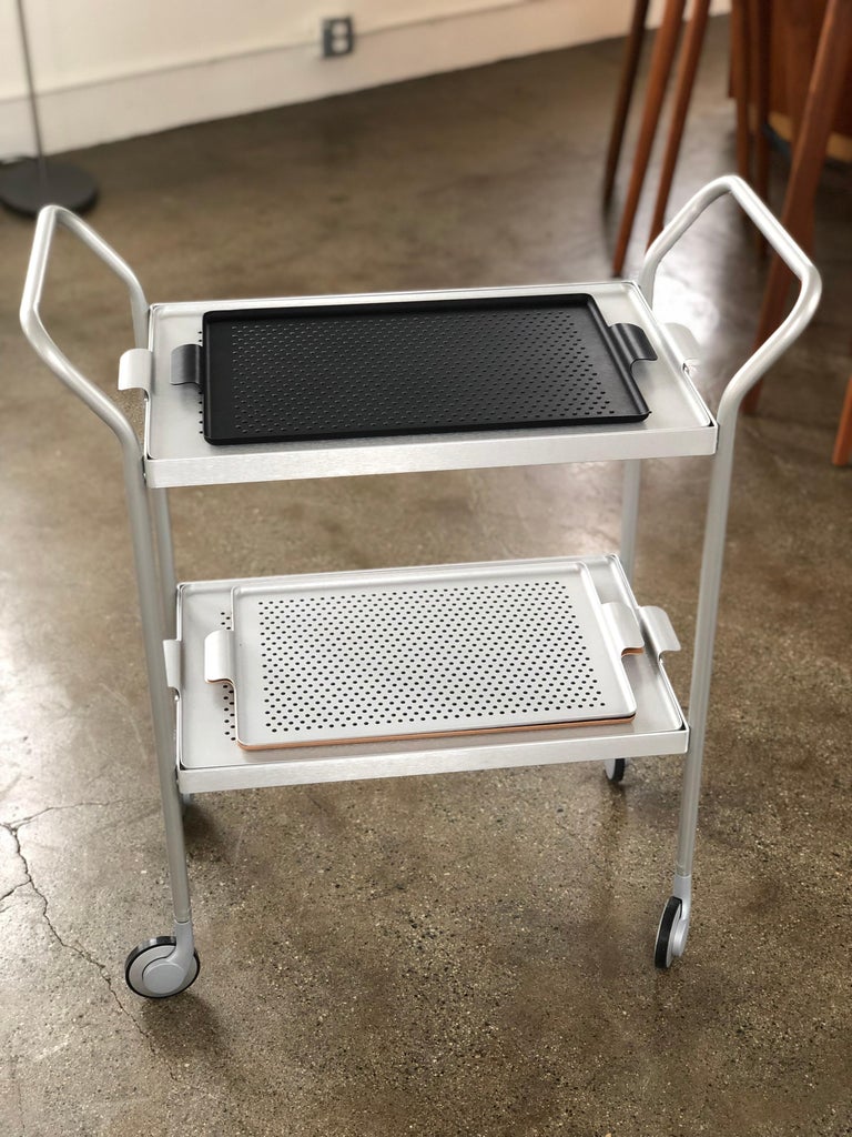 Kaymet, Serving Tray, Black Anodized Aluminium, Silicone Rubber Grip ...