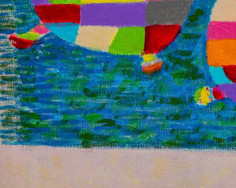 Kayo Lennar "Petit Tapis #5 Wrestling" Oil, 1999 For Sale at 1stDibs