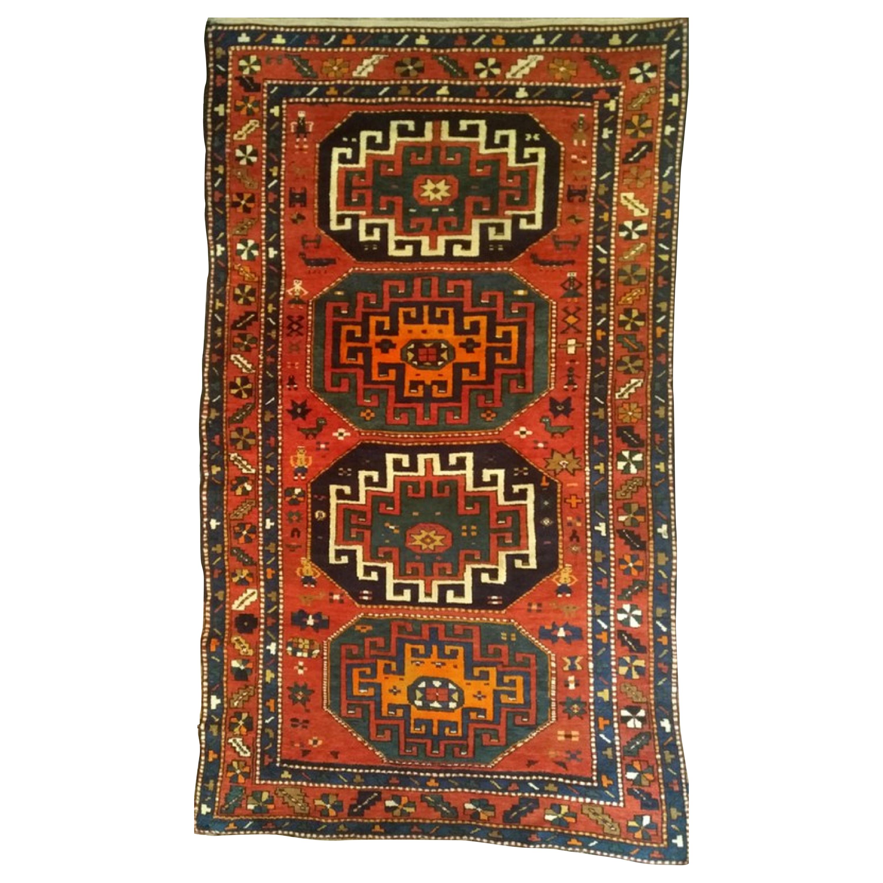Antique Moghan Kazak circa 1910 For Sale at 1stDibs