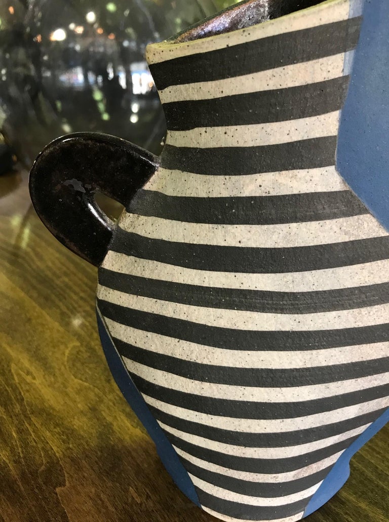 Kazuko Matthews Signed Flattened Postmodernist Stoneware Teapot Vase ...