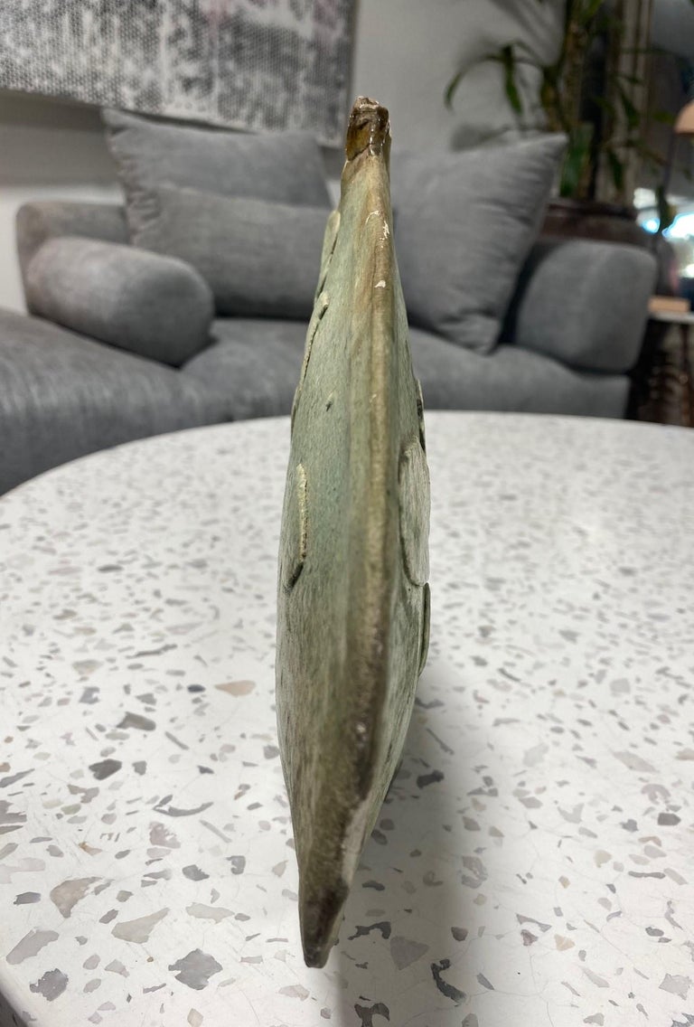 Kazuko Matthews Signed Flattened Green Glazed Sculptural Pottery Vase ...