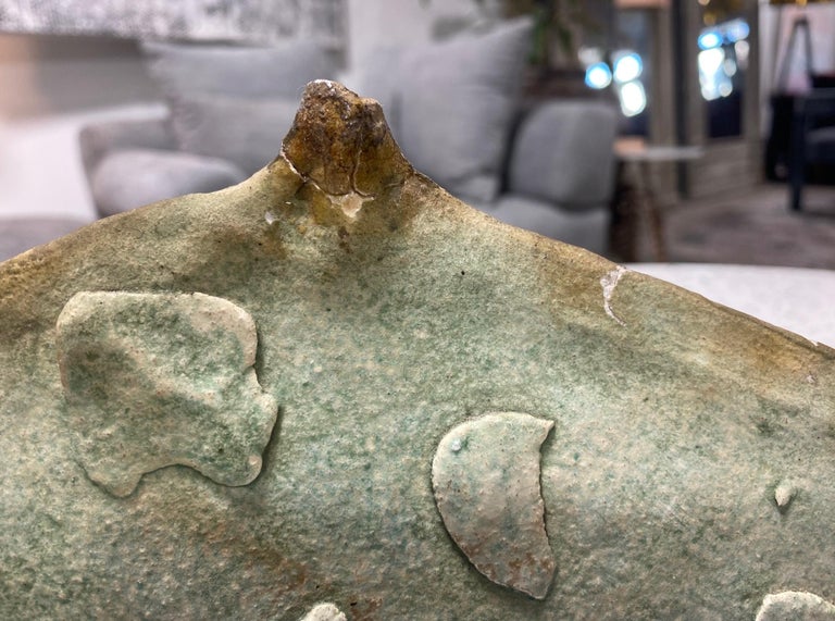 Kazuko Matthews Signed Flattened Green Glazed Sculptural Pottery Vase ...