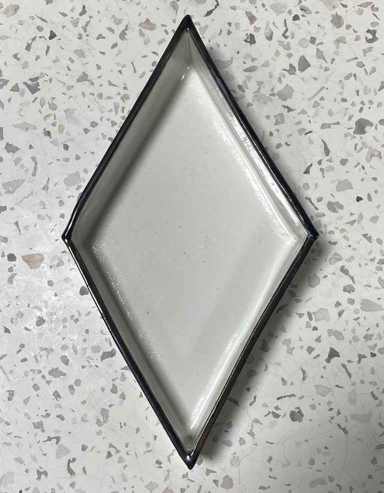 Kazuko Matthews Signed Postmodernist Pottery Checkboard Glazed Ceramic ...