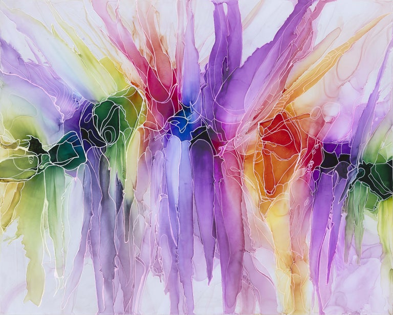 KC Pollak - All Colors Lead to...? - Original Abstract Ink Painting on ...