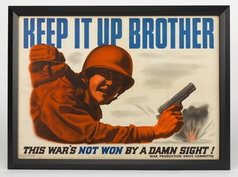 "Keep It Up Brother" World War II Military Poster, circa 1943 at 1stDibs