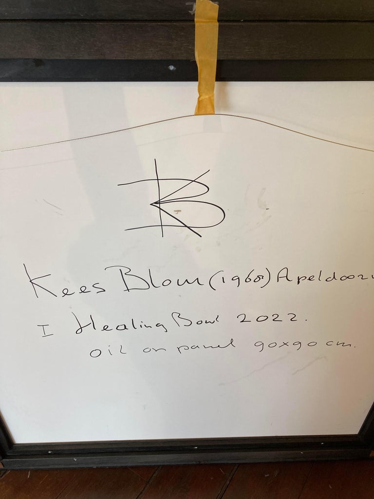 Kees Blom - Healing Bowl Oil Painting on Panel Wood Contemporary Stil Life In Stock For Sale at ...