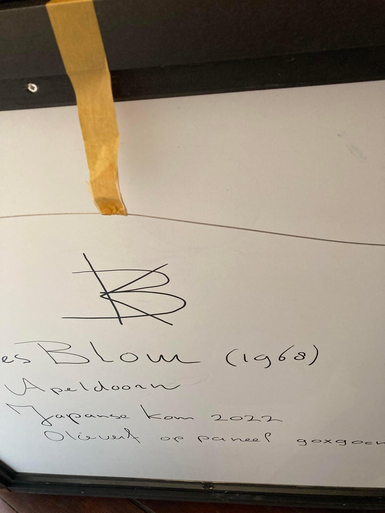 Kees Blom - Japanese Bowl Oil Painting on Panel Wood Still Life Contemporary In Stock For Sale ...