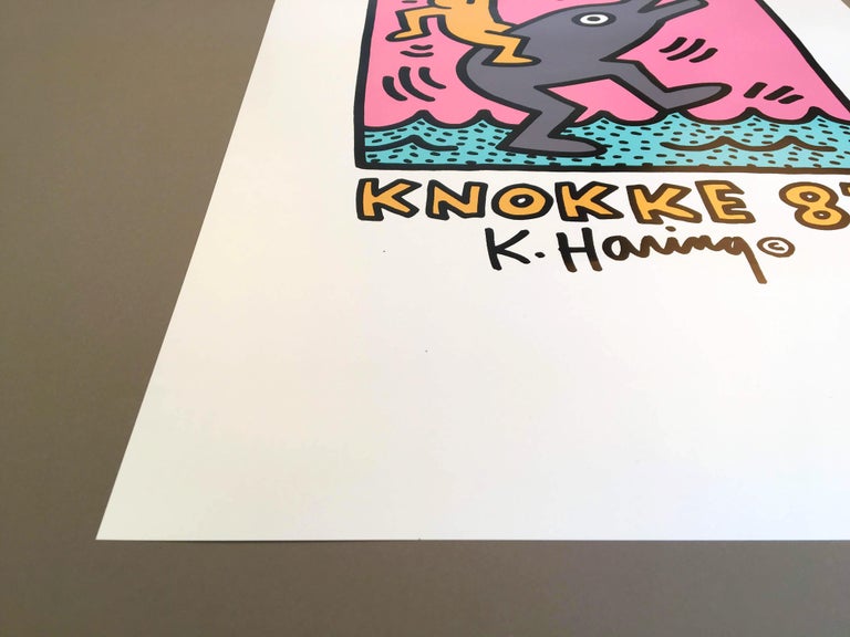 Keith Haring 'Casino Knokke' Rare Original 1987 Poster Print on Fine ...