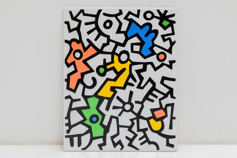 Keith Haring 1980s Set of Nine Tiles Wall Decoration, Germany at 1stDibs