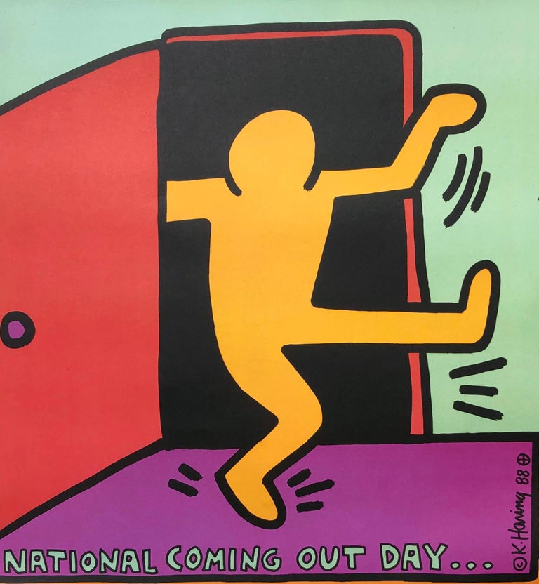Keith Haring Exhibit Poster 'Keith Haring National Coming Out Day' at ...