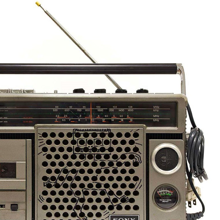 Keith Haring - Dancing Figures, SONY CASSETTE-CORDER Original Drawing ...