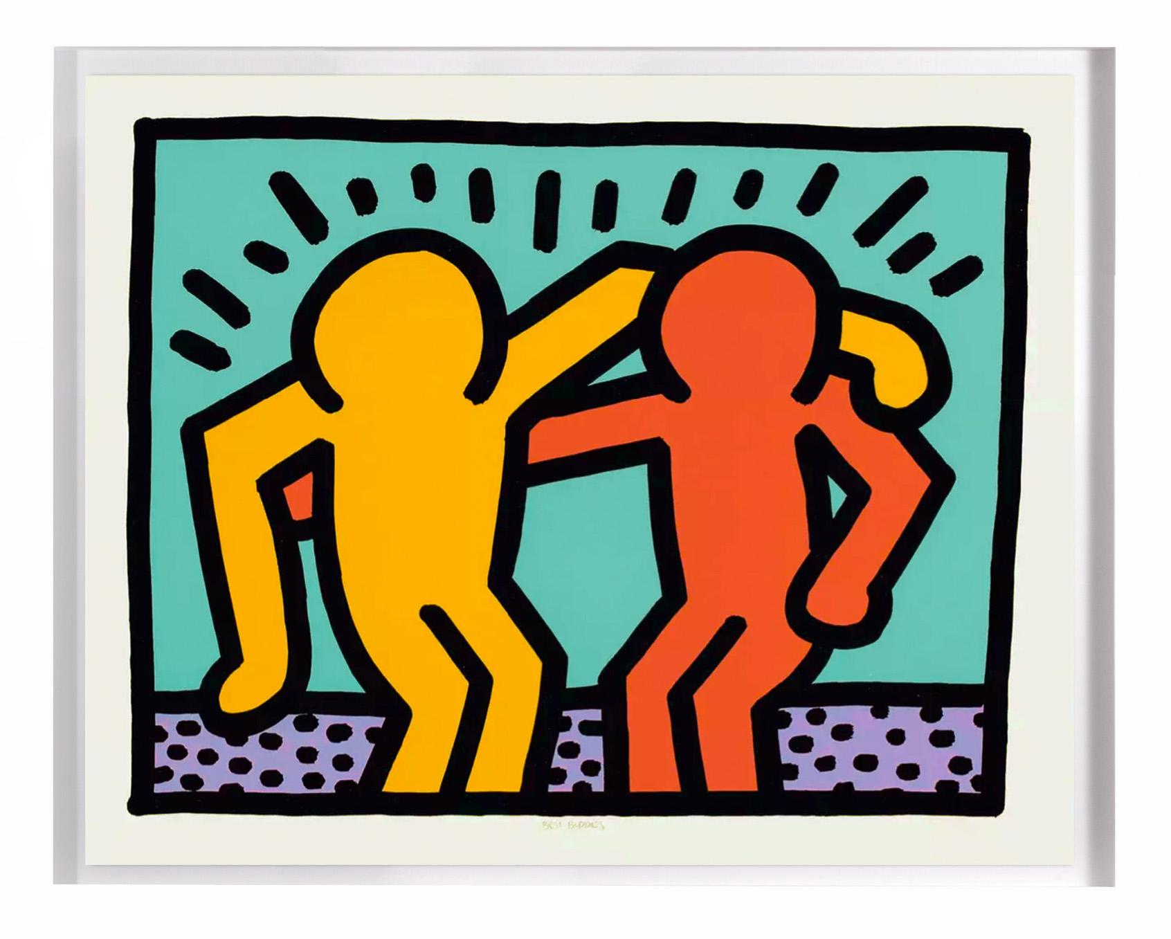 Keith Haring - Keith Haring 'Best Buddies' Silkscreen Print, 1990 For ...