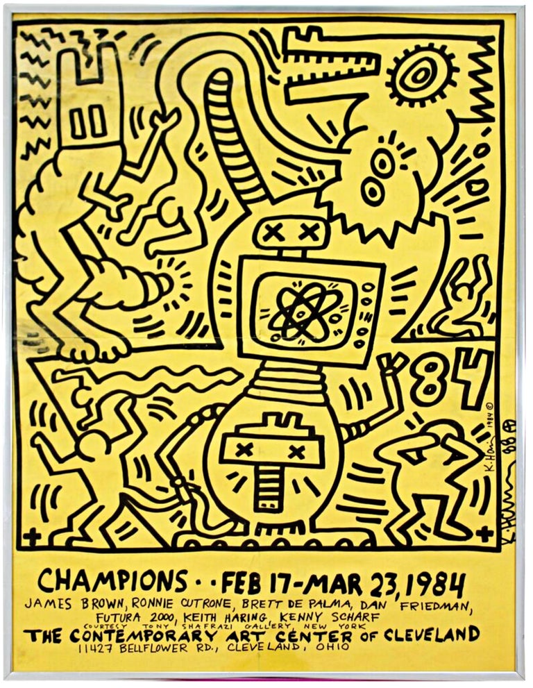 Haring's Historic Champions poster w/ Kenny Scharf (Hand signed by ...