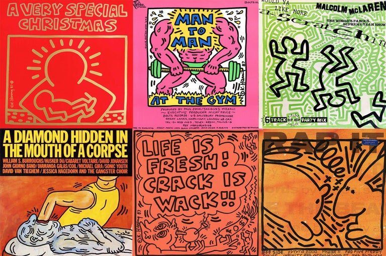 Keith Haring - Keith Haring Album Cover Art: set of 15+ works (1983 ...