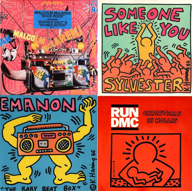 Keith Haring - Keith Haring Album Cover Art: set of 15+ works (1983 ...