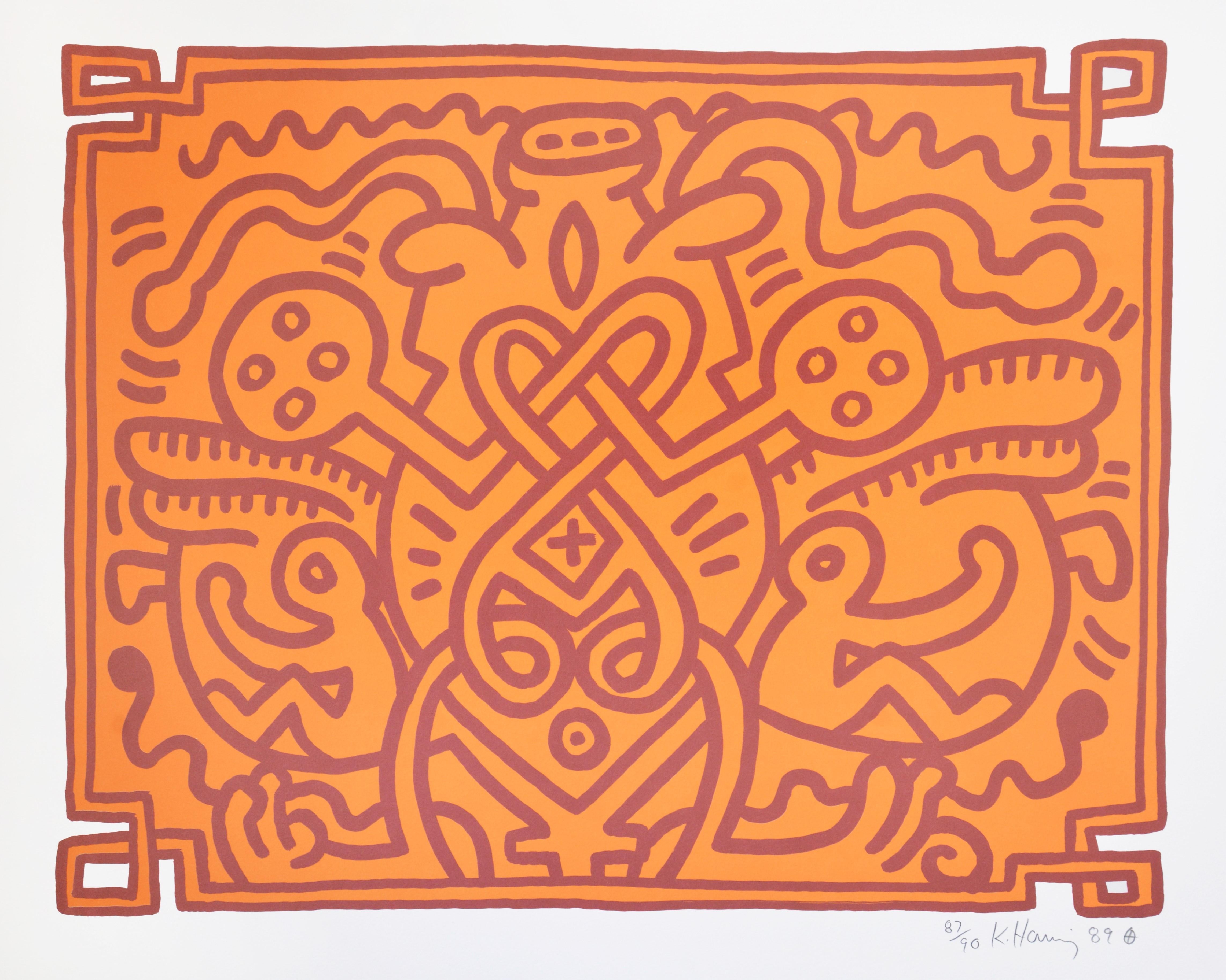 Keith Haring - Keith Haring, Chocolate Buddah 4, 1989, Lithograph ...