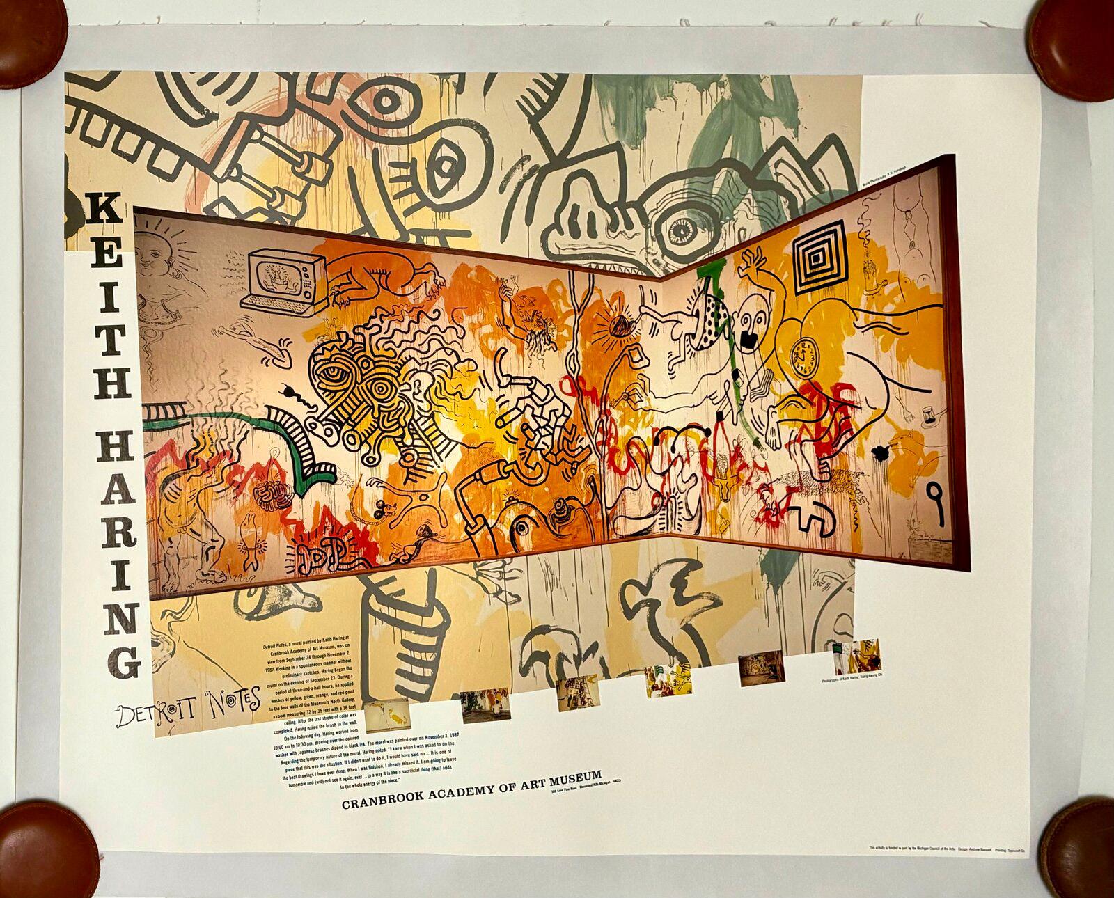 Keith Haring Cranbrook Art Museum 1987 (1980s Keith Haring exhibition ...