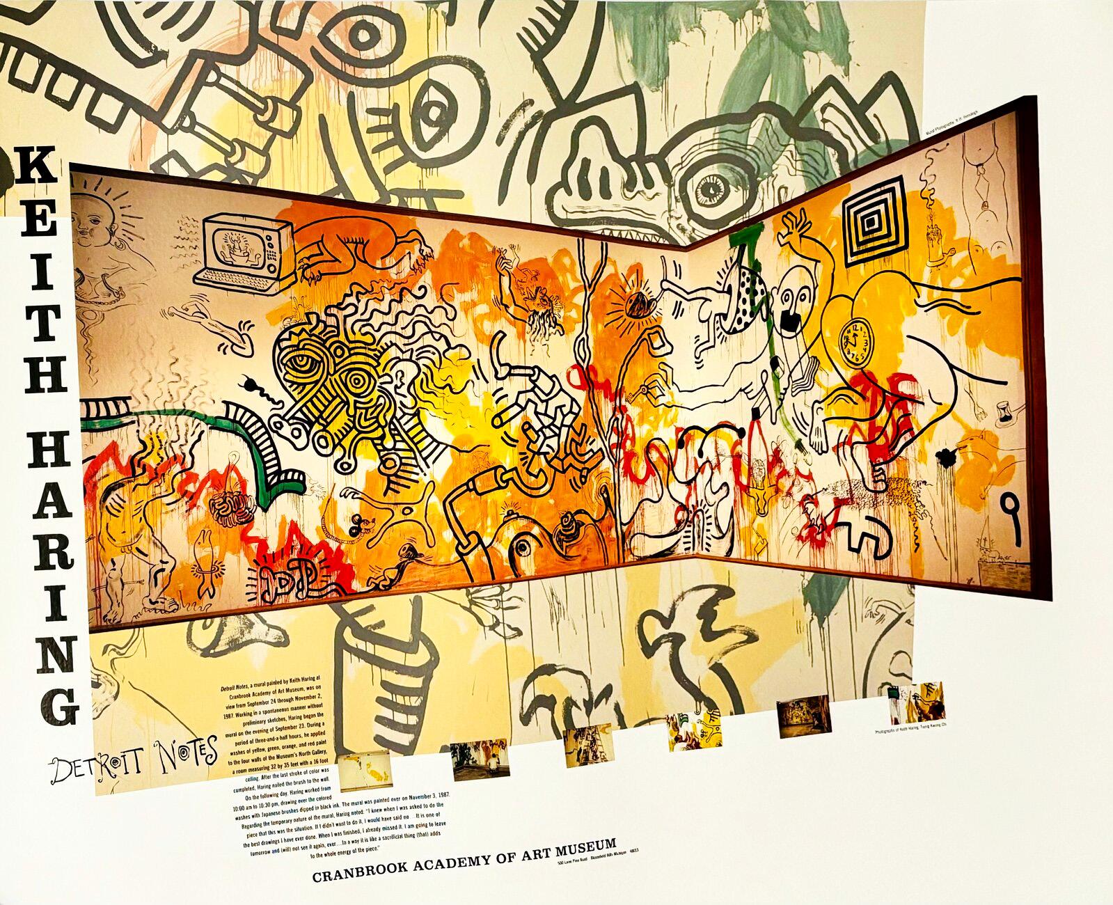 Keith Haring Cranbrook Art Museum 1987 (1980s Keith Haring exhibition ...