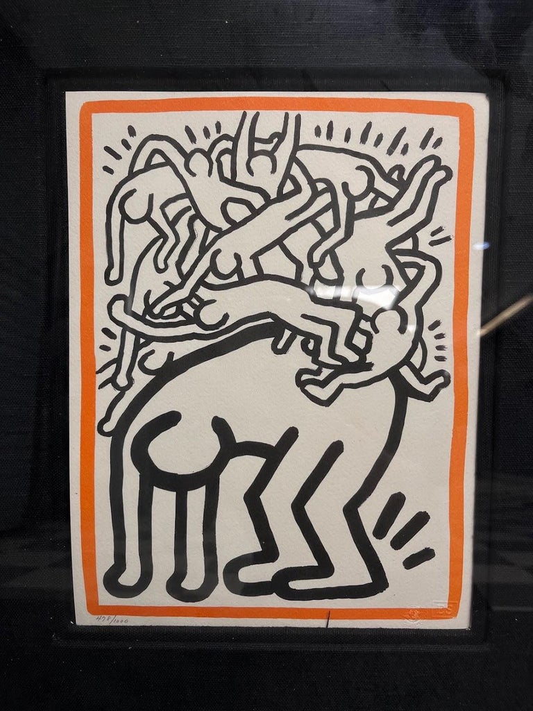 Keith Haring - Keith Haring, Fight AIDS Worldwide, Lithograph 1990 For ...