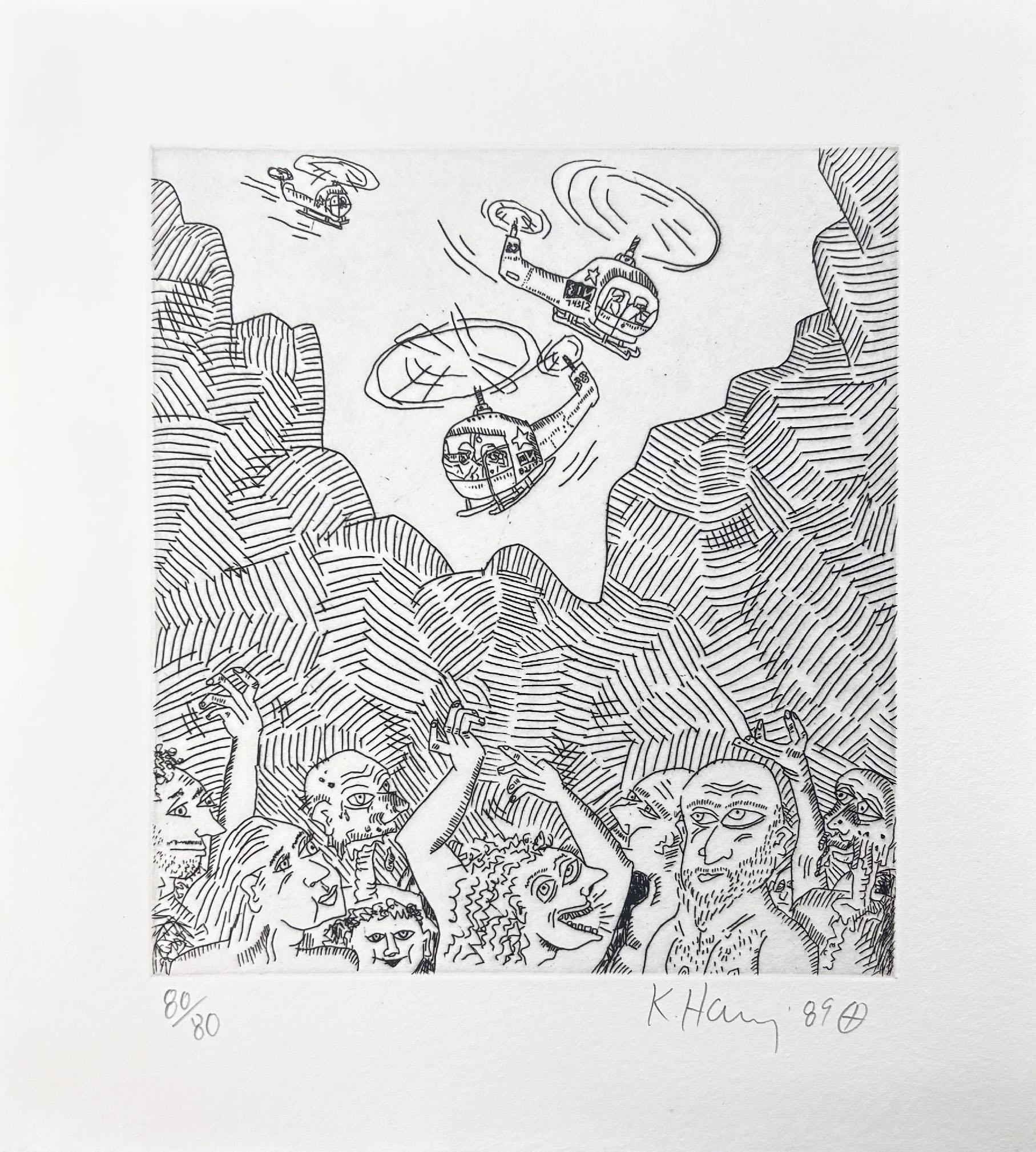 Keith Haring - Angel (Original) For Sale at 1stDibs