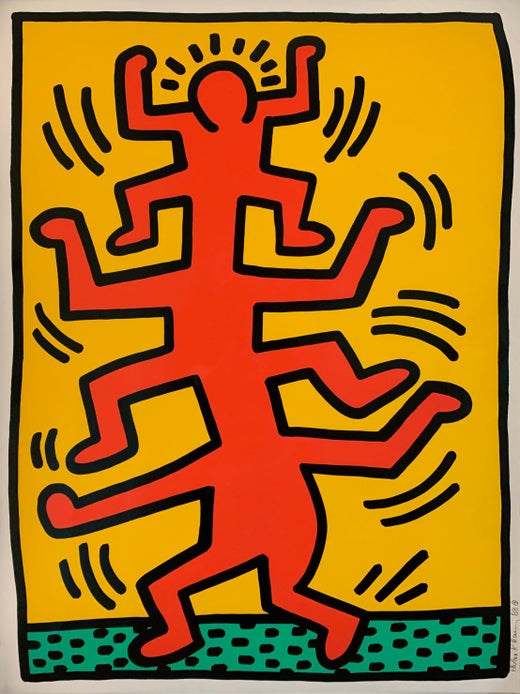 Keith Haring - IGNORANCE=FEAR/ SILENCE=DEATH - Keith Haring - Serigraph ...