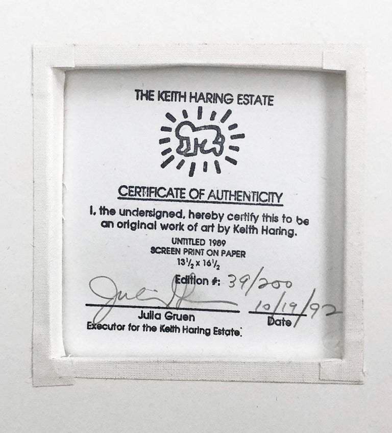 Keith Haring - "UNTITLED" FROM POP SHOP V For Sale at 1stDibs