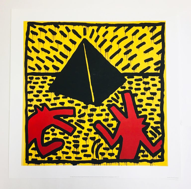 Keith Haring - Untitled (Red Dogs with Pyramid) at 1stDibs