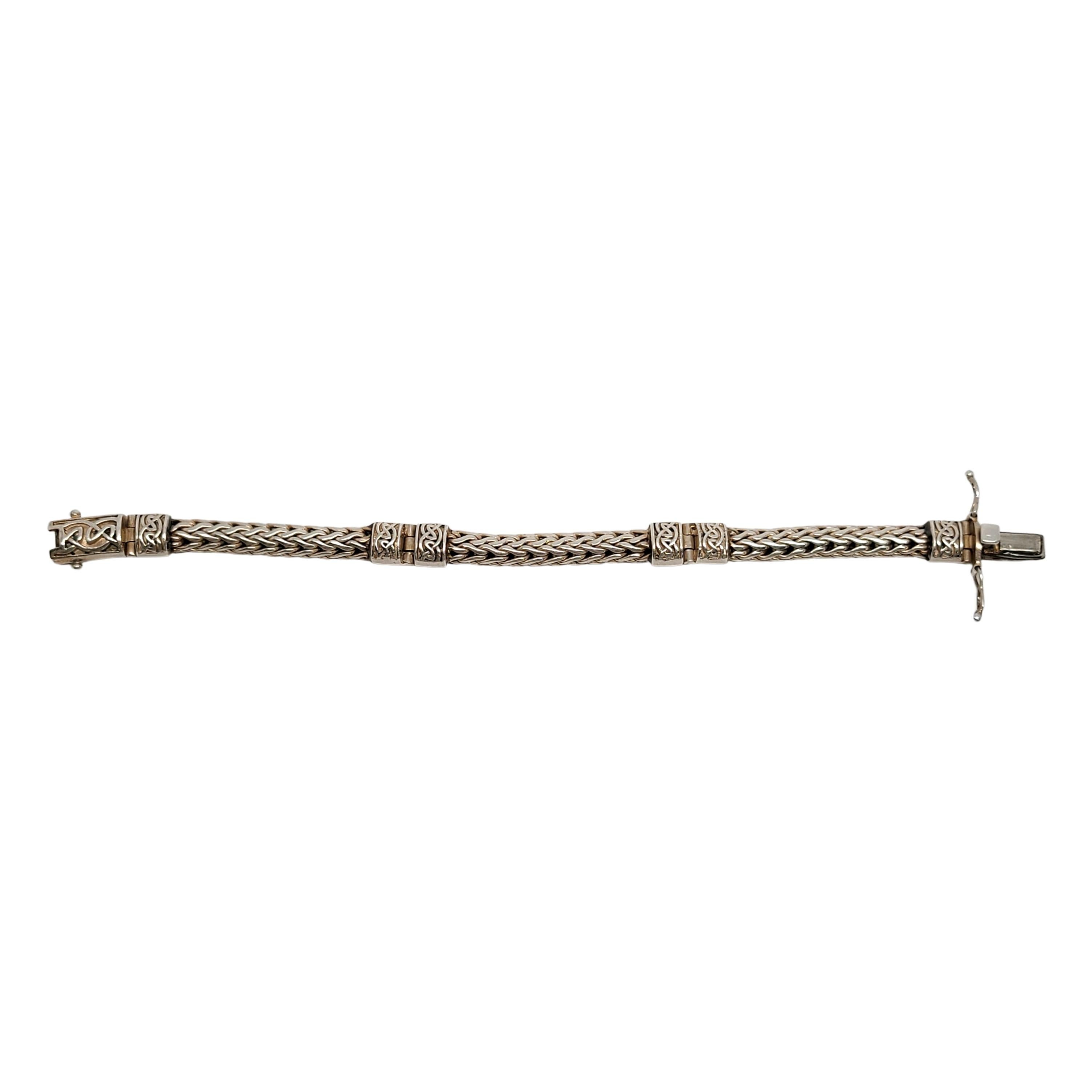 Keith Jack Sterling Silver Dragon Weave Hinged Bracelet at 1stDibs