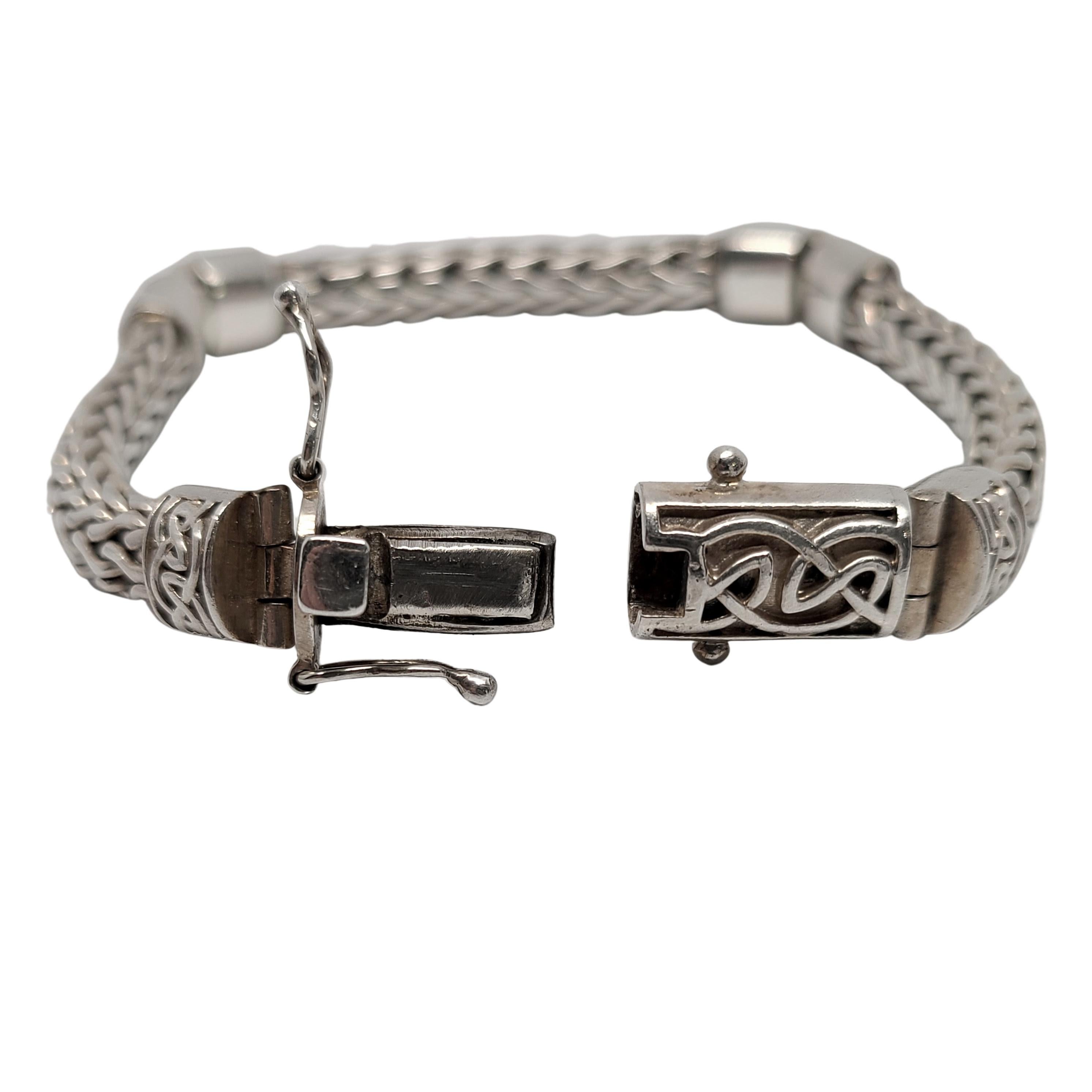 Keith Jack Sterling Silver Dragon Weave Hinged Bracelet at 1stDibs