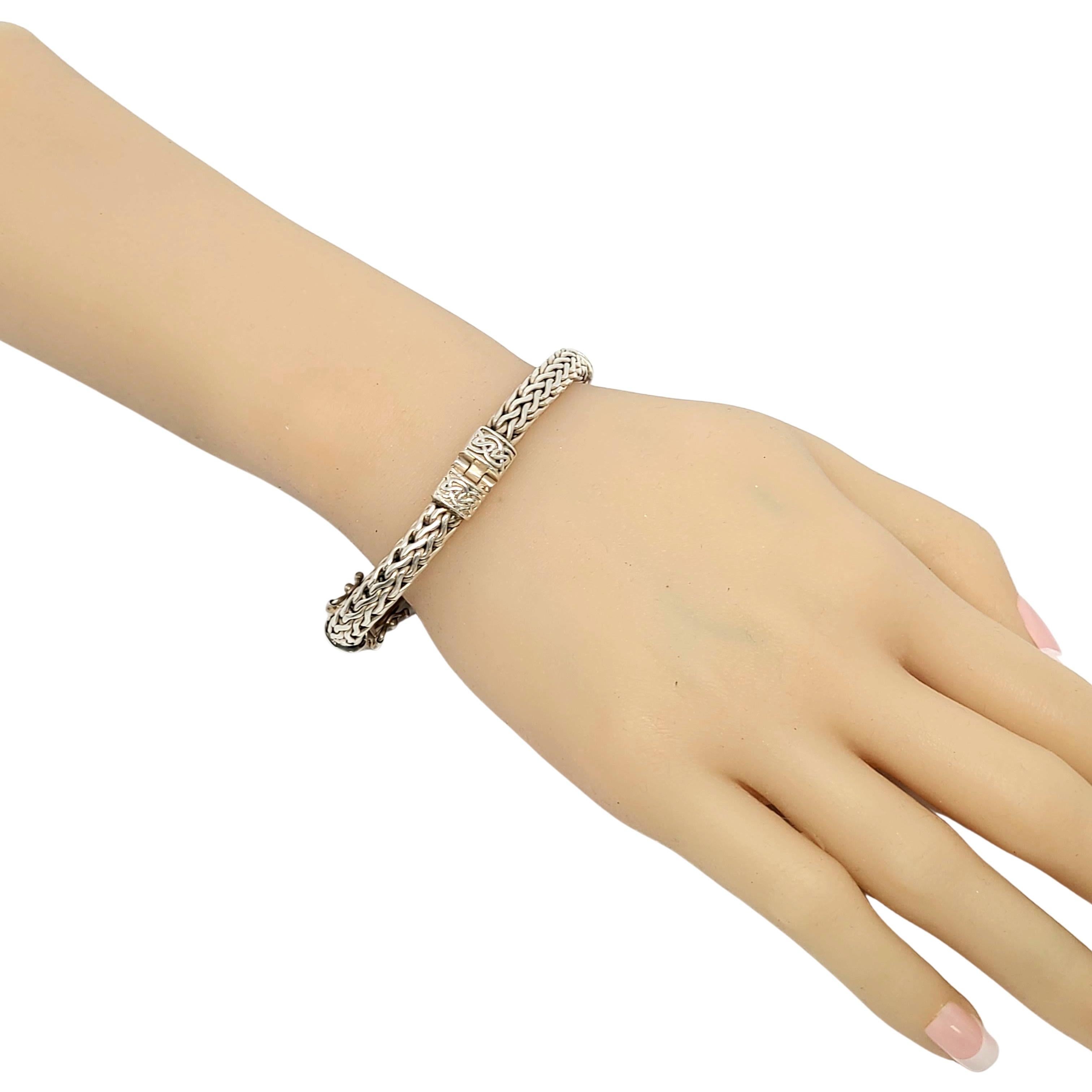 Keith Jack Sterling Silver Dragon Weave Hinged Bracelet at 1stDibs