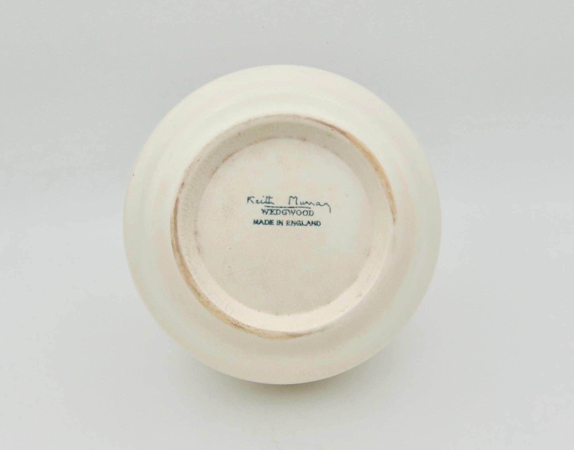 Keith Murray Art Deco Moonstone Annular Vase for Wedgwood, 1930s For ...