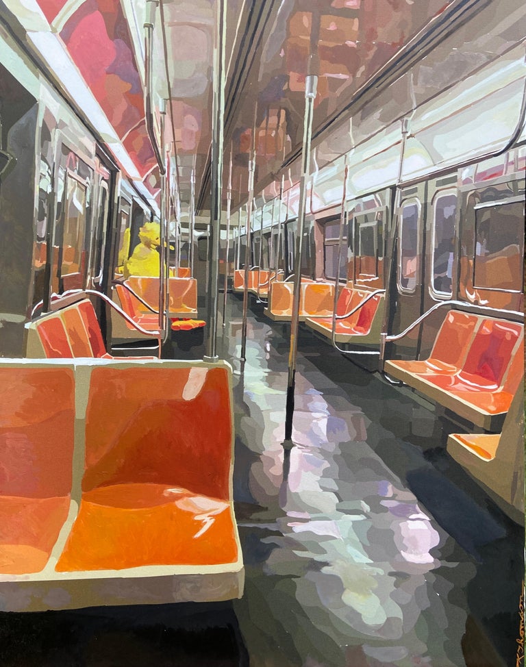 Keith Thomson - A Commuter, Original Painting For Sale at 1stDibs