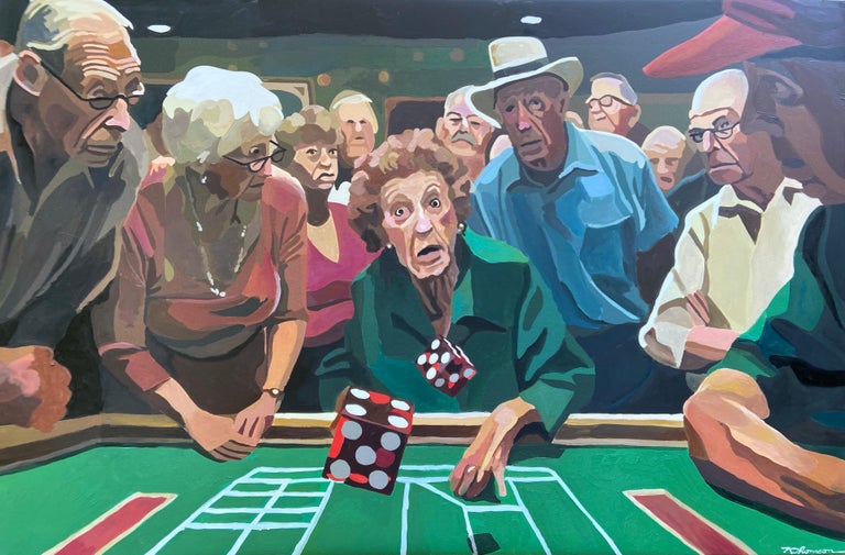 Keith Thomson - The Action, Original Painting For Sale at 1stDibs