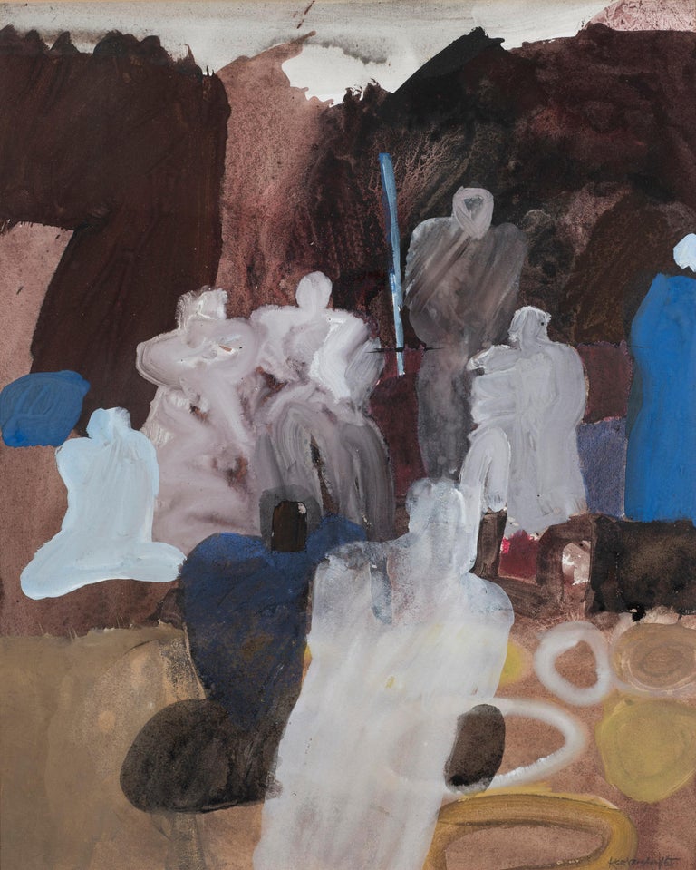 Keith Vaughan - Arab Market - 20th Century, Gouache and Watercolour on ...
