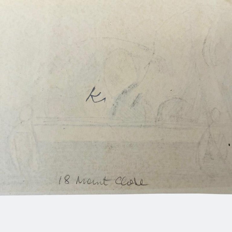 Keith Vaughan Figures in Landscape Circa 1960 Pencil Drawing For Sale ...