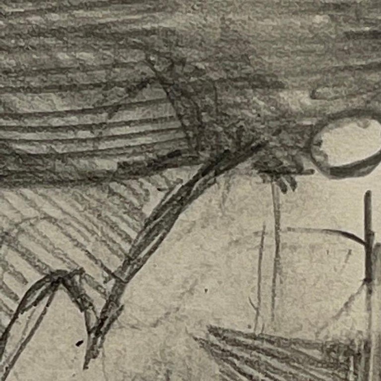 Keith Vaughan Figures in Landscape Circa 1960 Pencil Drawing For Sale ...