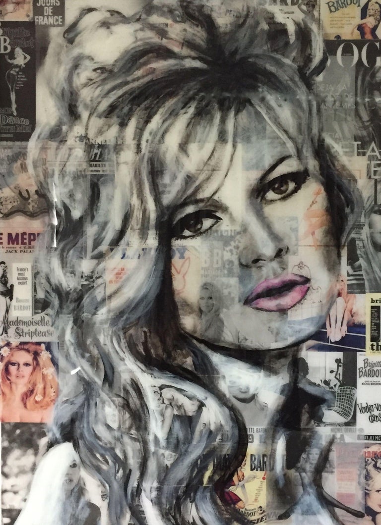 Kelley Ryan - Brigitte Bardot, Painting, Acrylic on Wood Panel For Sale ...