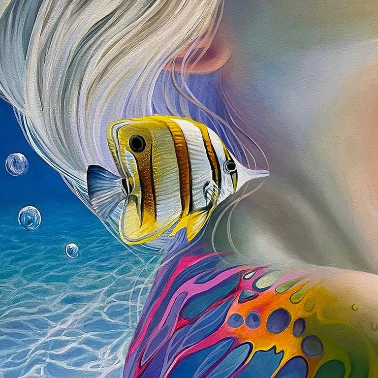 Kelley Sutphin - Surrealist Ocean Painting, "Jellyfish Dreams" For Sale ...