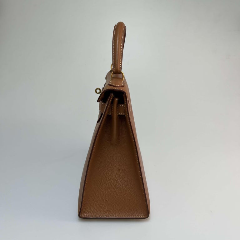 Kelly 28 HERMES in Gold Epsom Leather For Sale at 1stDibs